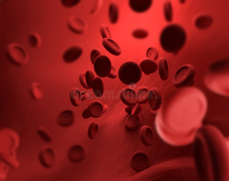Blood cells 3D rendering stock illustration. Illustration of pathology ...