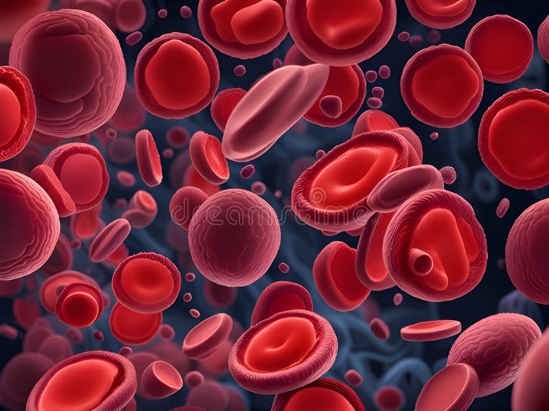 Blood Cells with Different Cells. 3d Illustration, Ai Generated Stock ...