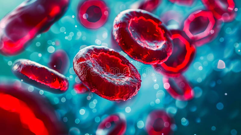 Blood Cells Floating in the Air Stock Photo - Image of cells, blood ...
