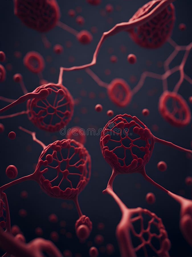 Blood Cells Flowing Gracefully through the Circulatory System. AI ...