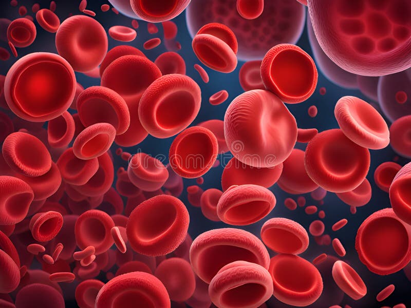 Red Blood Cells Background 3d Illustration Stock Illustration ...