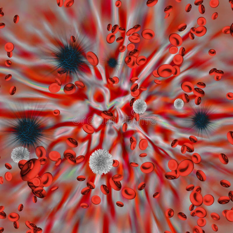 Blood cells and tissue stock illustration. Illustration of medicine ...