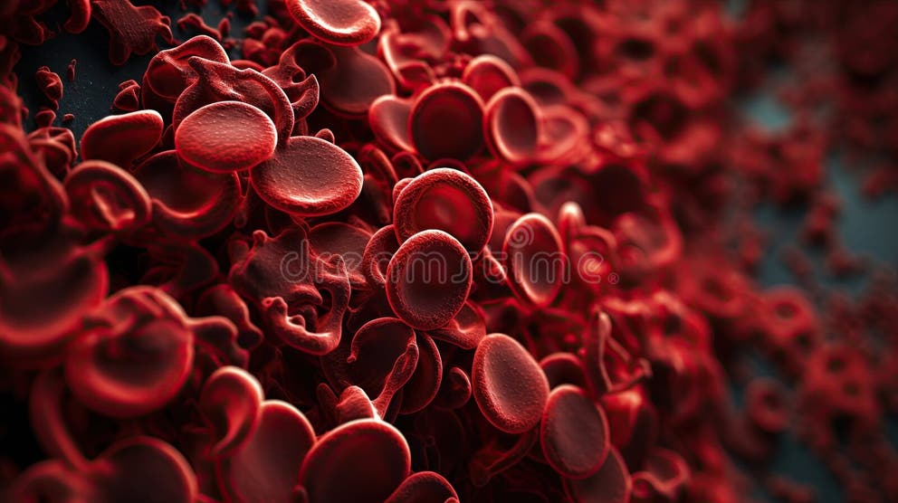 Blood Cells Under the Electron Microscope. Texture, Background ...
