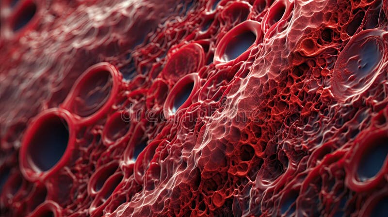Blood Cells Under the Electron Microscope. Texture, Background ...