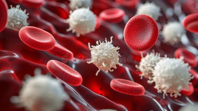 Blood Cells Under the Microscope, Red Blood Cells, White Blood Cells ...