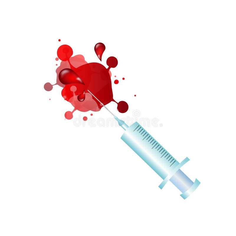 Injection Red Blood Cells with Clipping Path Stock Illustration ...
