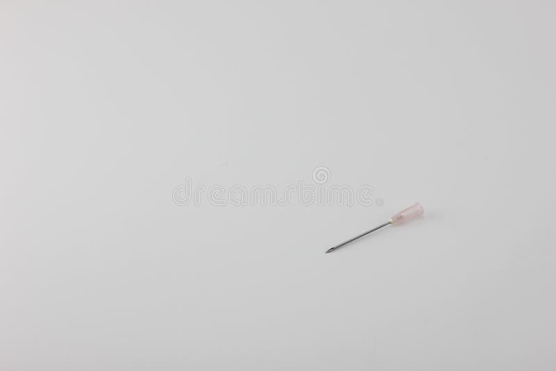 Blood Collection Needle Placed on a White Background Stock Image ...