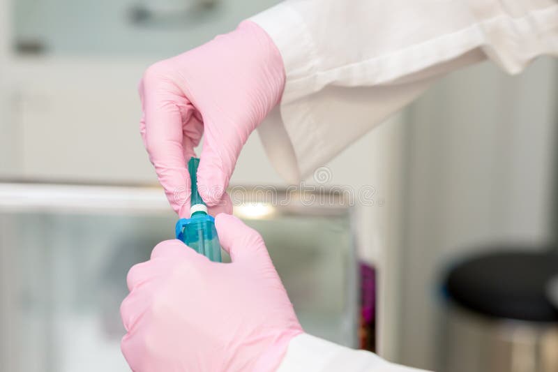 Blood Collection System in Hands Stock Photo - Image of hands, catheter ...