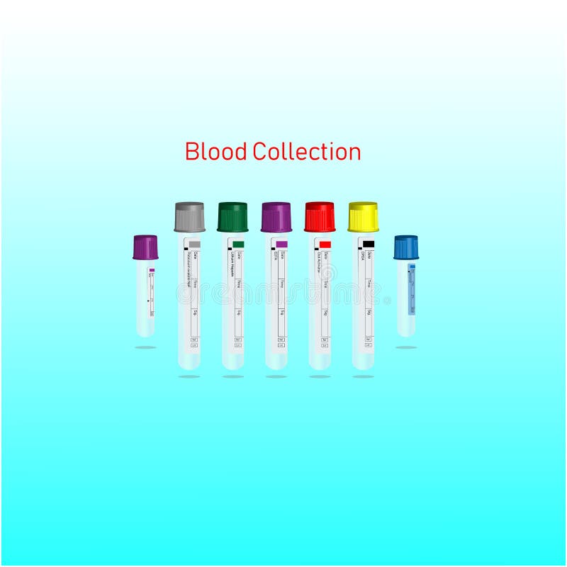 Blood Collection Tube for Clinical Stock Vector - Illustration of ...