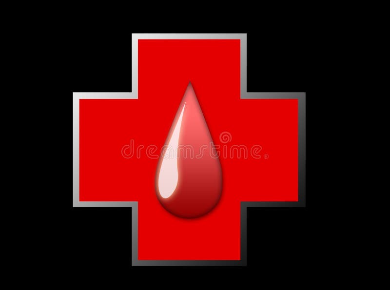 Blood Tear Drop Cross