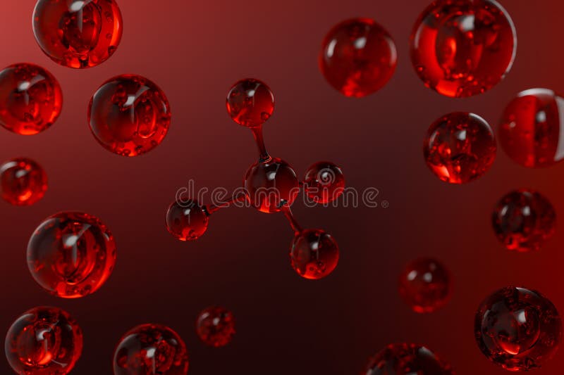 Blood Crystal Clear 3D Molecular Structure Scientific Visualization ...