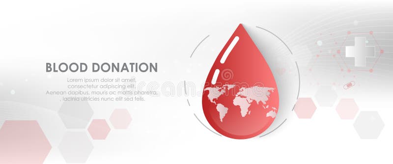 Blood Donation Design. Creative Donor Poster. Blood Donor Banner. Red ...