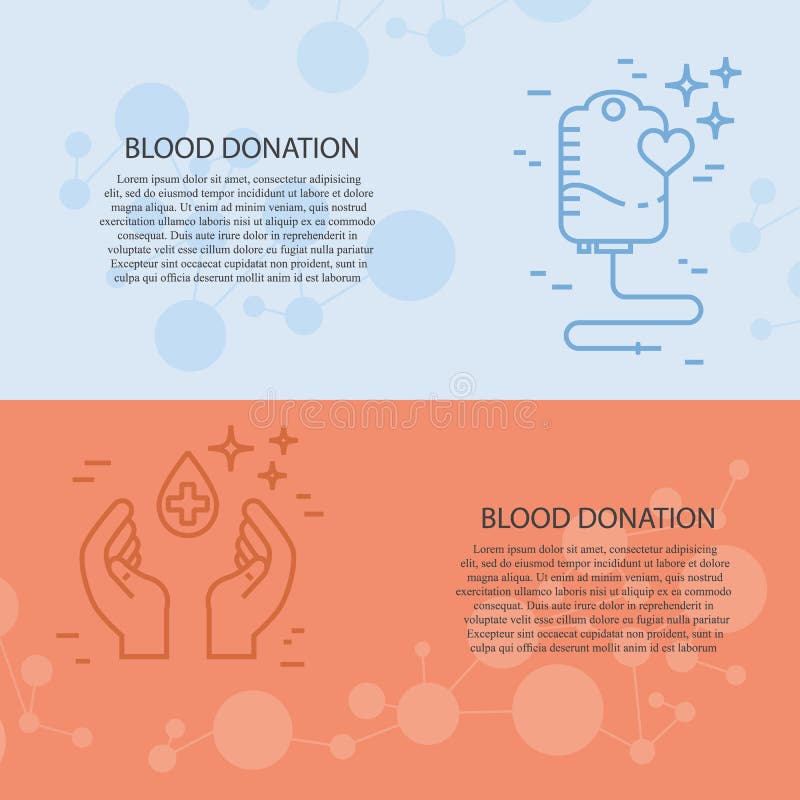 Blood donation banners stock vector. Illustration of donation - 89511753