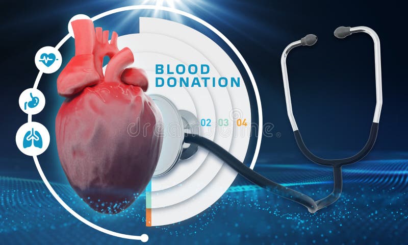 Blood Donation Day Medical Concept on Virtual Screen Stock Photo ...
