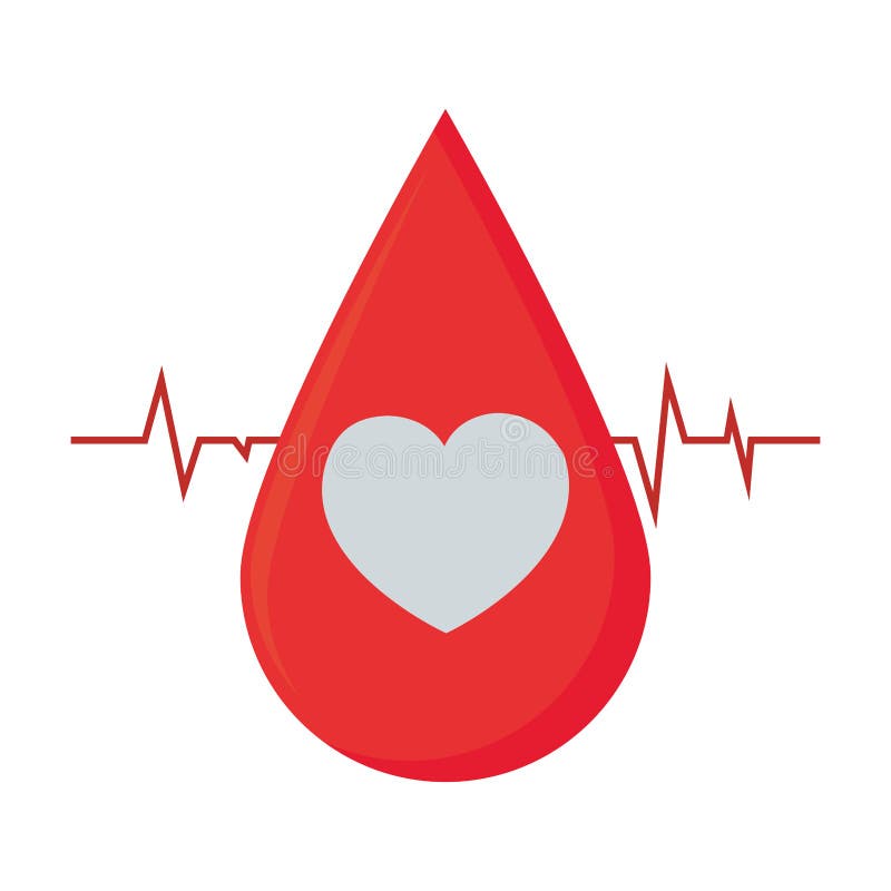 Blood Donation Drop Heart Care Stock Illustration - Illustration of ...