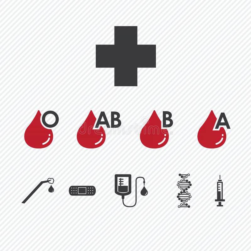 Blood Donation Group Icons Set Stock Vector - Illustration of bleed ...