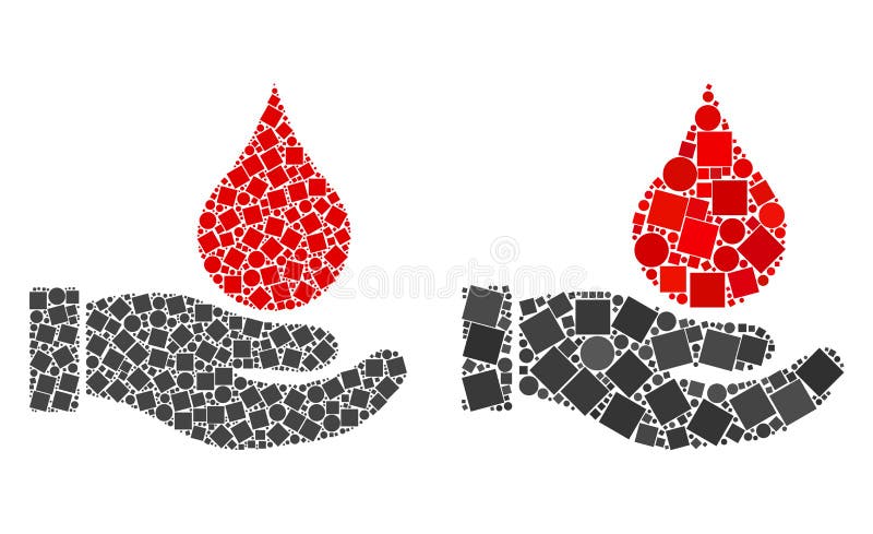 Blood Donation Hand Icon Mosaics of Squares and Circles Stock Vector ... Blood Donation Hand Icon Mosaics of Squares and Circles Stock Vector ...