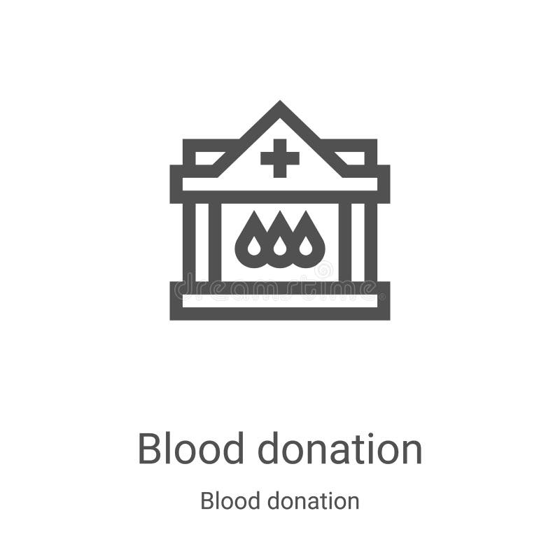 Blood Donation Icon Vector from Blood Donation Collection. Thin Line ...