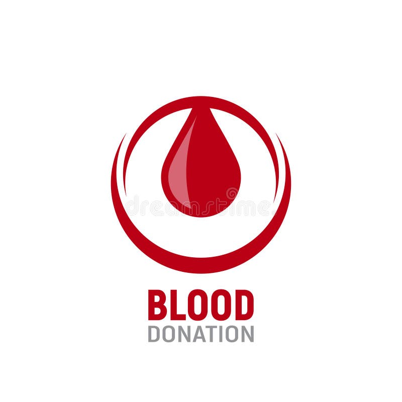 Blood Donation Logo. a Drop of Blood Stock Vector - Illustration of ...
