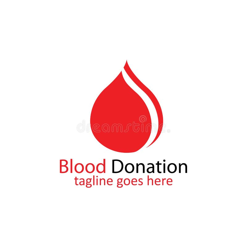 Blood Donation Logo Template Design Vector Stock Vector - Illustration ...