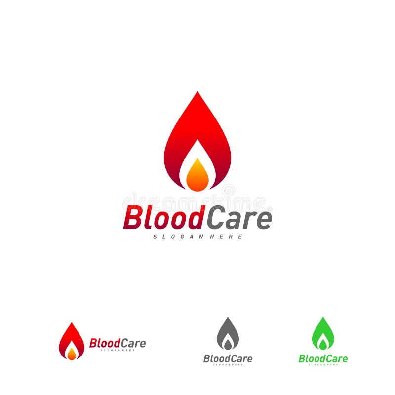 Blood Donation Logo Template Vector, Droplet Blood Logo Design Concept ...