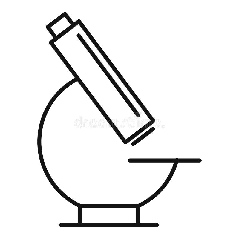 Blood Donation Microscope Icon, Outline Style Stock Vector ...