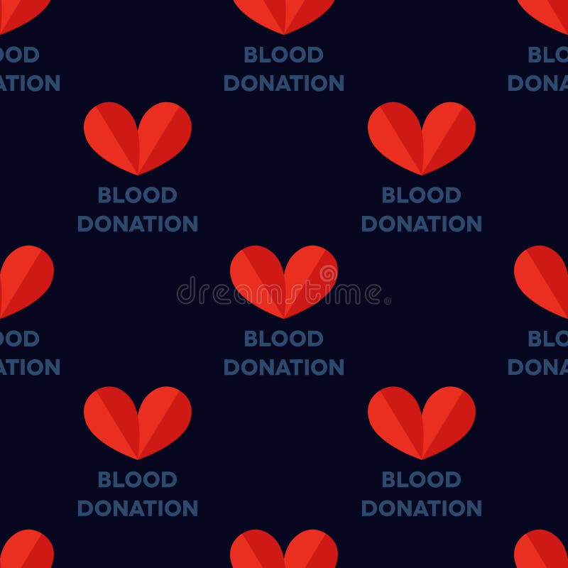 Blood Donation Seamless Pattern Stock Illustration - Illustration of ...