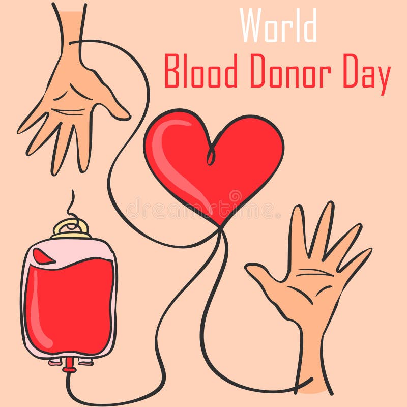 Blood Donor Day Style Collection Doodles Stock Vector - Illustration of ...