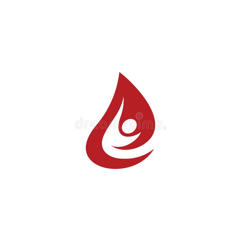 Blood Donor Man Drop Logo Transfusion Icon Vector Stock Vector ...