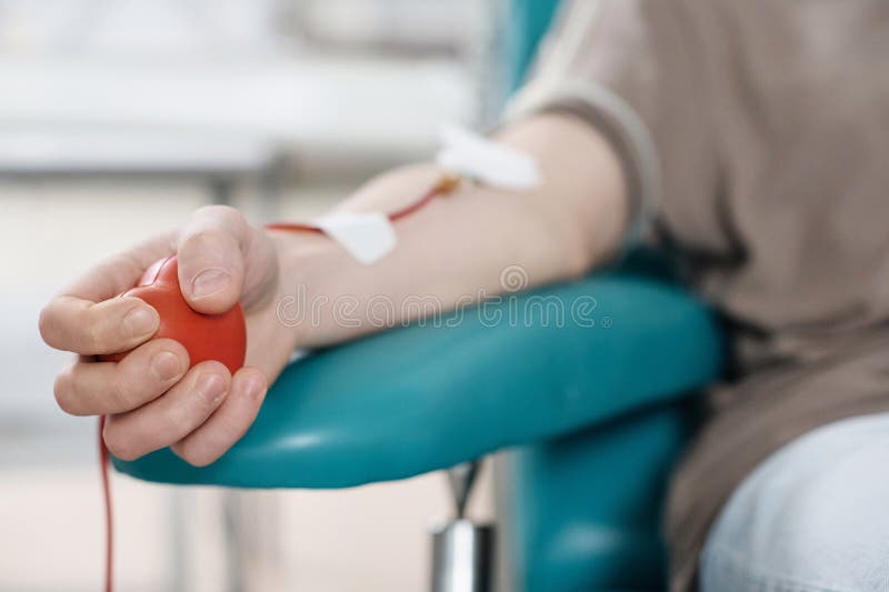 Blood Donor Squeezing Rubber Toy for Better Blood Pressure Stock Image ...
