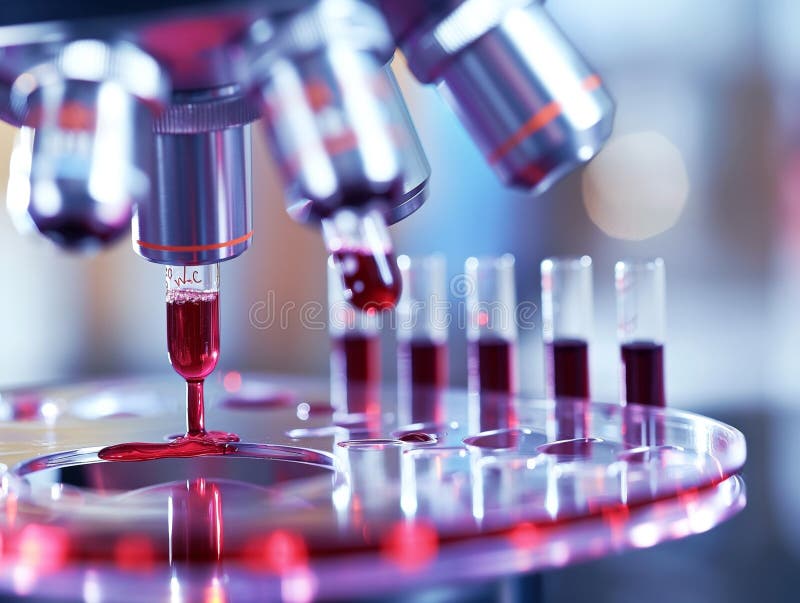 Blood Drawing Equipment in Laboratory for Analysis Stock Image - Image ...