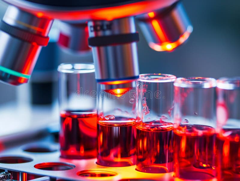 Blood Drawing Equipment in Laboratory for Analysis Stock Photo - Image ...