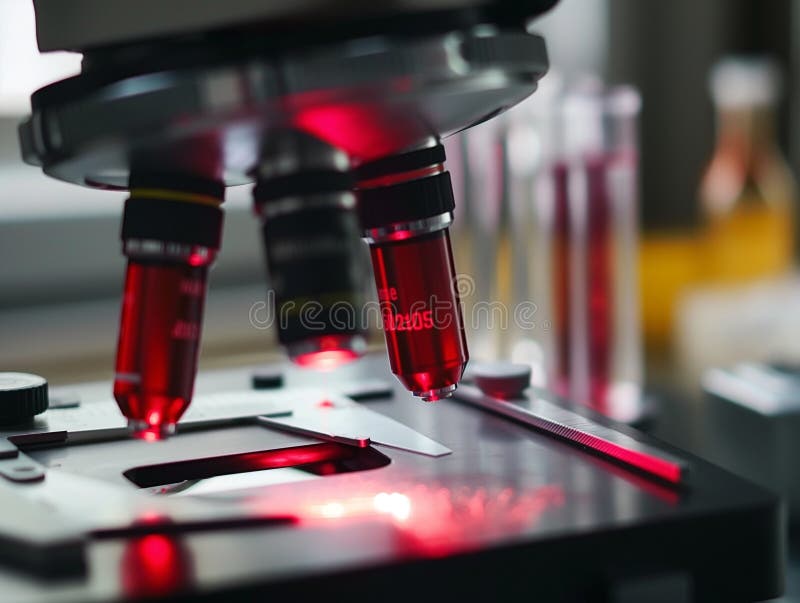 Blood Drawing Equipment in Laboratory for Analysis Stock Image - Image ...