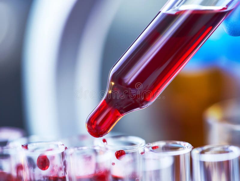 Blood Drawing Equipment in Laboratory for Analysis Stock Photo - Image ...