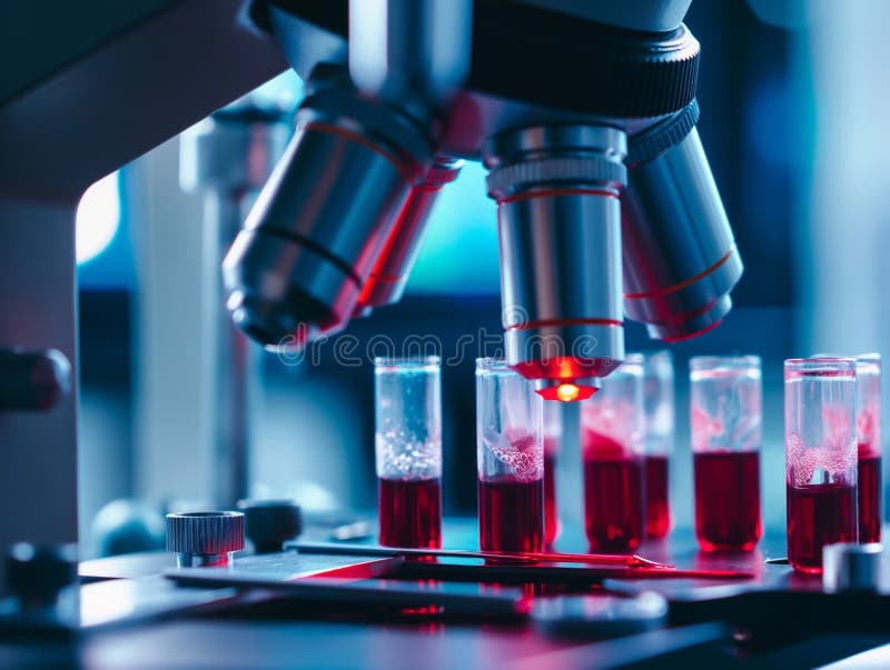 Blood Drawing Equipment in Laboratory for Analysis Stock Image - Image ...