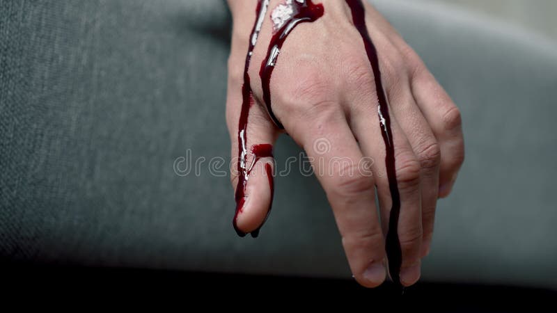 Blood Drips from the Hand of the Murdered Man Stock Video - Video of ...