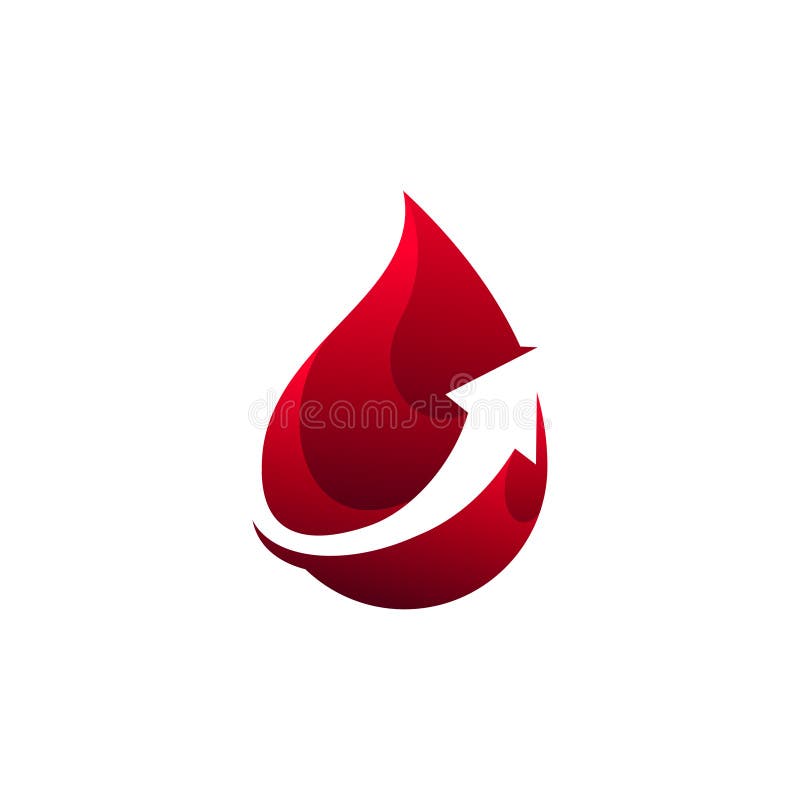 Blood Drop with Arrow Logo. Blood Vector Illustration Stock Vector ...