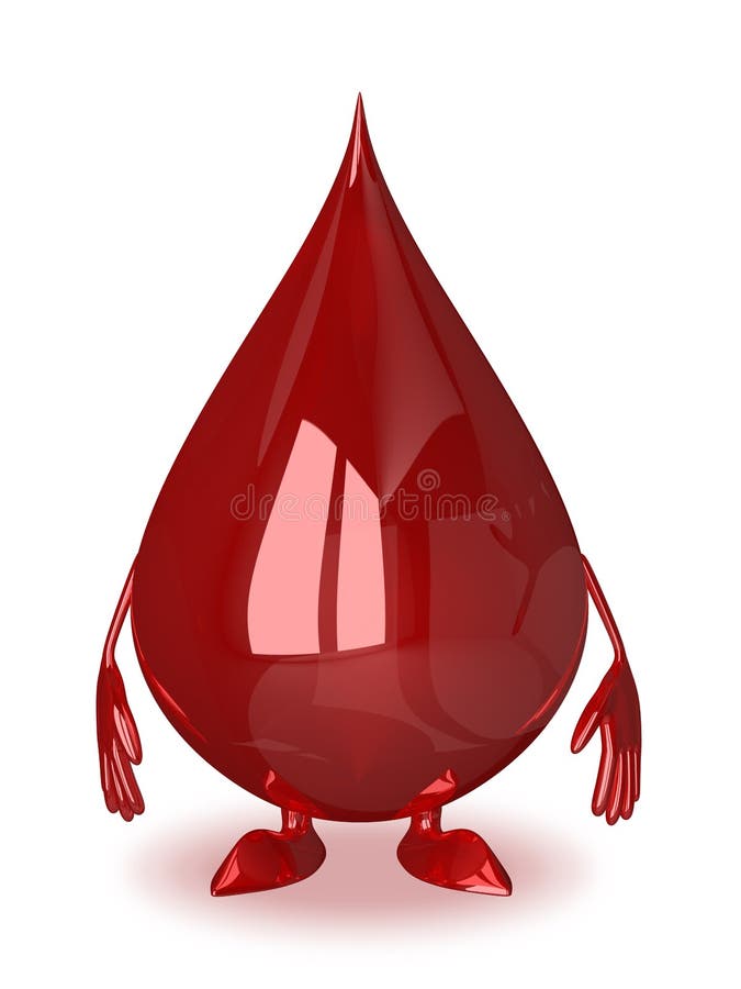 Blood drop character stock illustration. Illustration of bleed - 50528323