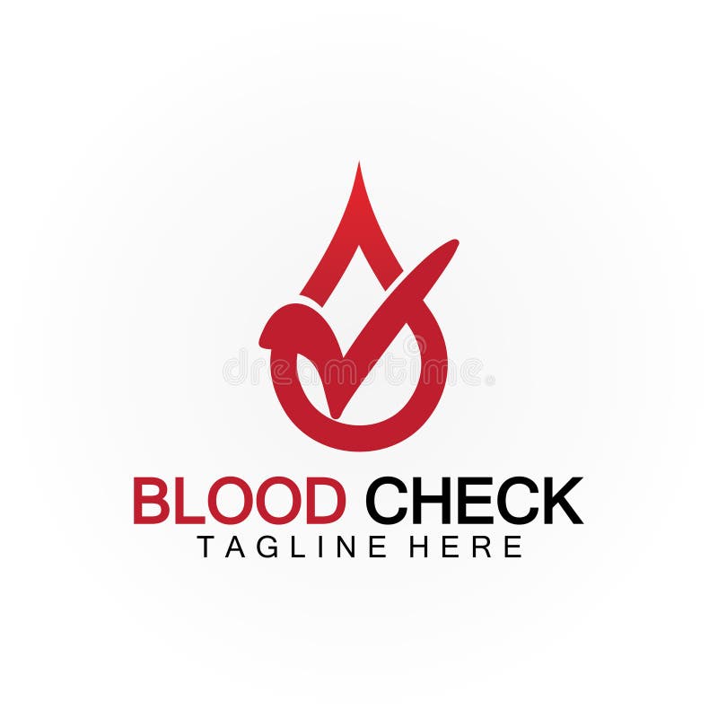 Blood Drop Check Logo Icon Vector Design Template Stock Vector ...