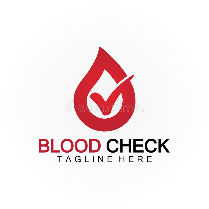 Blood Drop Check Logo Icon Vector Design Template Stock Vector ...