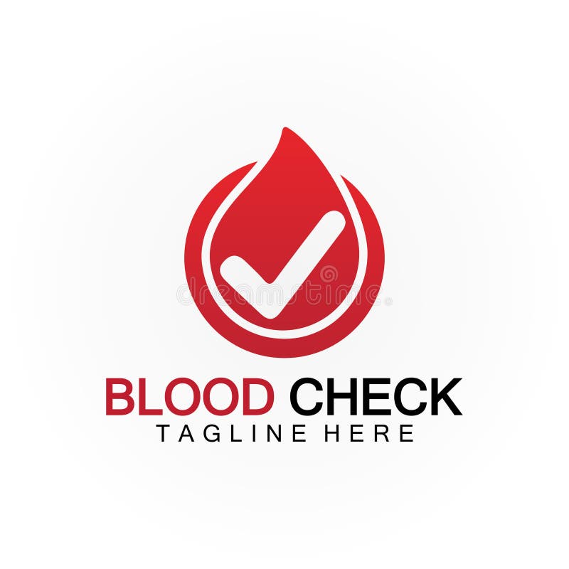 Blood Drop Check Logo Icon Vector Design Template Stock Vector ...