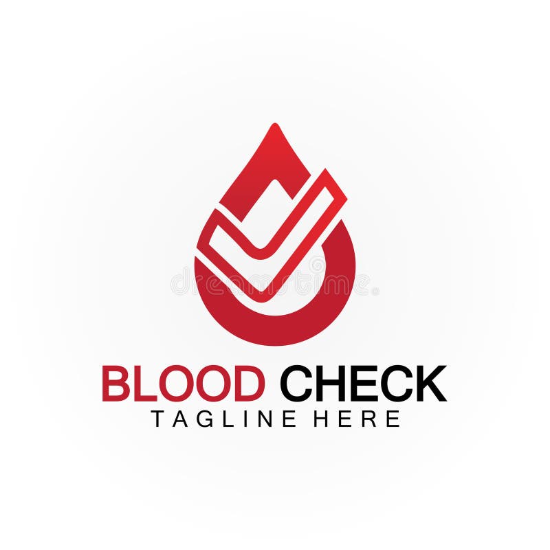 Blood Drop Check Logo Icon Vector Design Template Stock Vector ...