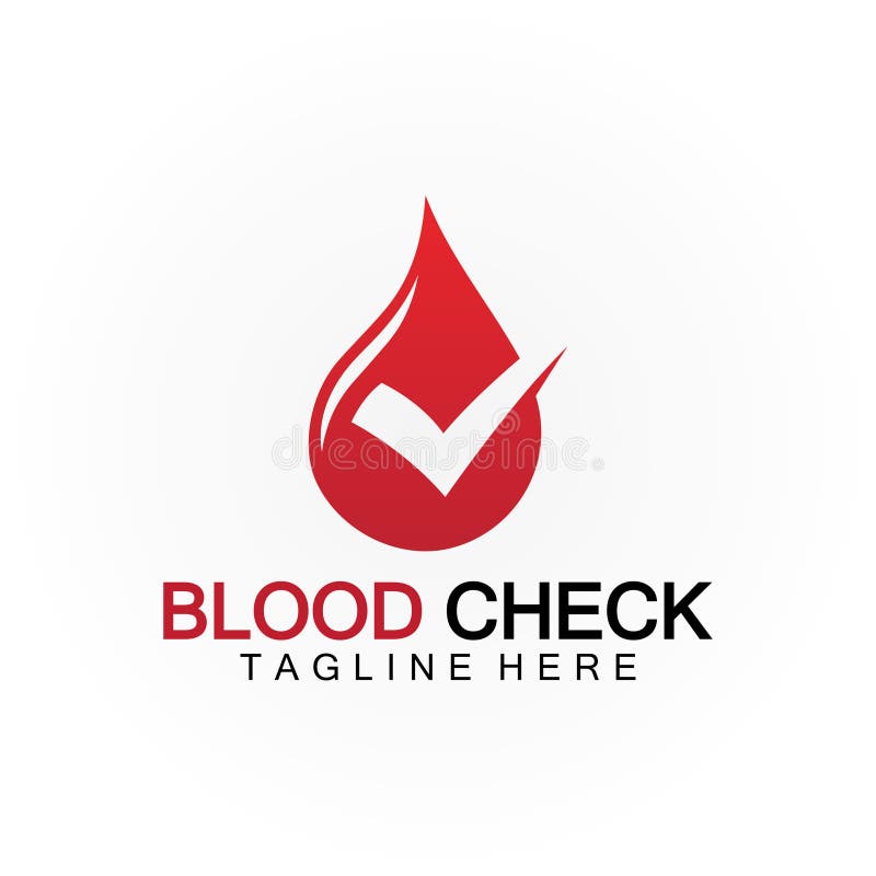 Blood Drop Check Logo Icon Vector Design Template Stock Vector ...
