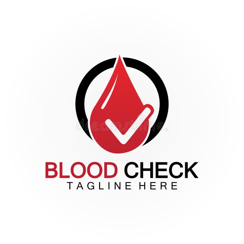 Blood Drop Check Logo Icon Vector Design Template Stock Vector ...