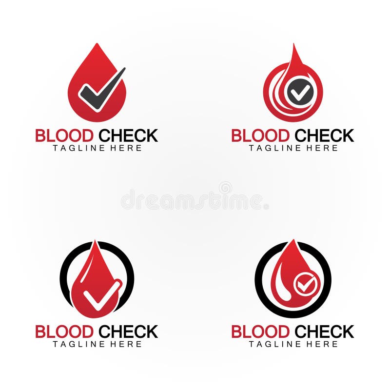 Blood Drop Check Logo Icon Vector Design Template Stock Vector ...
