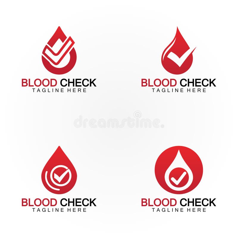 Blood Drop Check Logo Icon Vector Design Template Stock Vector ...
