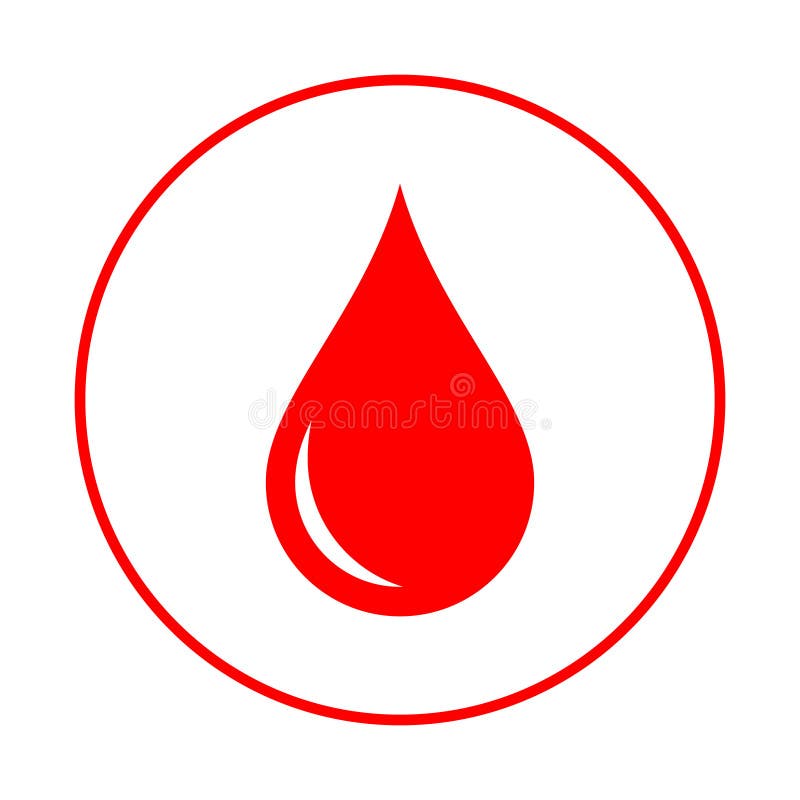 Blood Drop in the Circle. Donor Logo Stock Vector - Illustration of ...