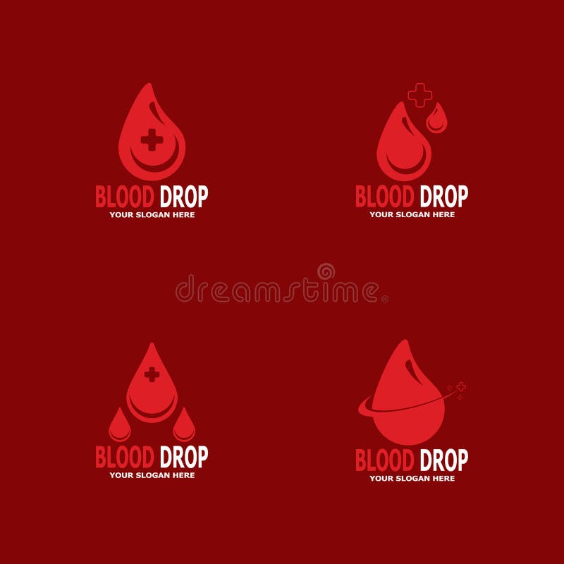 Blood Drop Health Logo Vector Template Stock Illustration ...