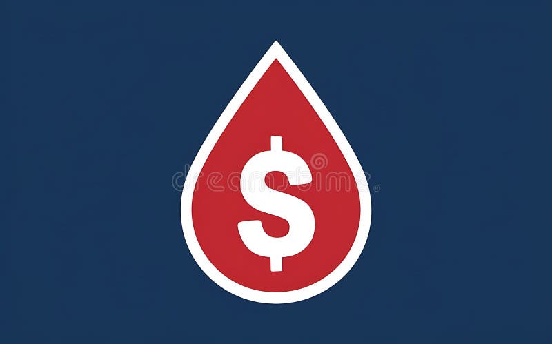 Blood Drop Icon and Diabetes Prevention Message on a Blue Background ...