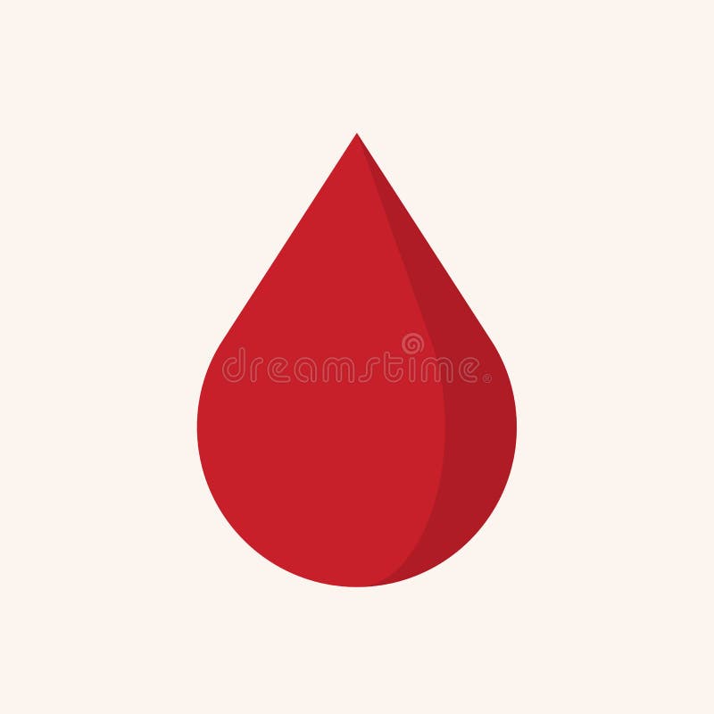 Blood Drop Icon, Modern Minimal Flat Design Style, Vector Illustration ...
